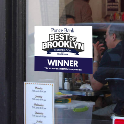 Best of Winner Window Cling - Best of Brooklyn